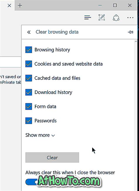 browserverlauf in edge in windows 10 automatisch löschen kante
