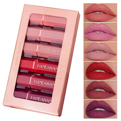Ccbeauty Matte Lipstick Set 6 Colors Velvet Smooth Nude