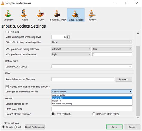 how to fix vlc player not playing mkv file error