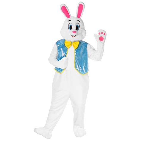 Morph Adult Deluxe Easter Bunny Costume Unisex White Rabbit Mascot