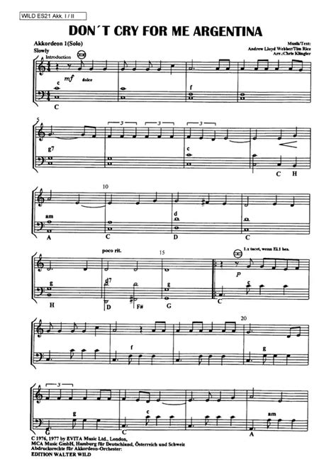 Dont Cry For Me Argentina Di Andrew Lloyd Webber Comprare Nello Shop