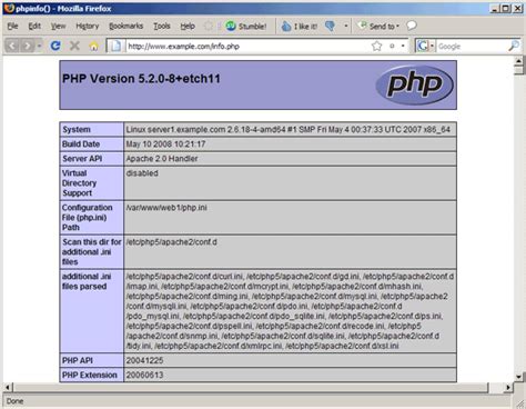 how to specify a custom i for a web site apache2 with mod php