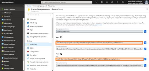 configuring and using azure blob storage with azure portal images