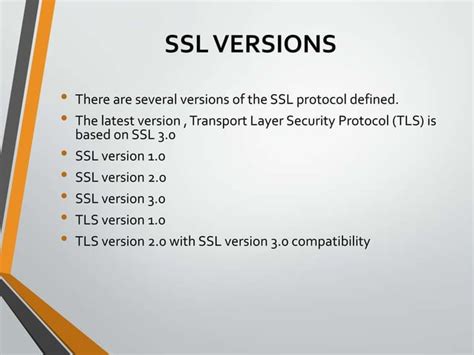 securing tcp connections using ssl ppt