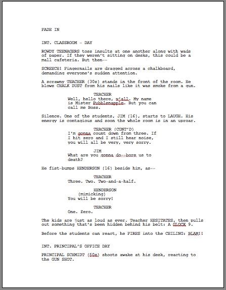 how to format a screenplay learning the screenwriting formula