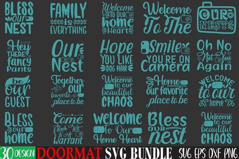 Doormat Quotes Svg Cut Files Bundle Graphic By Creative Design Store