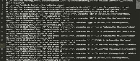macos mac os x the last blank line in the php error