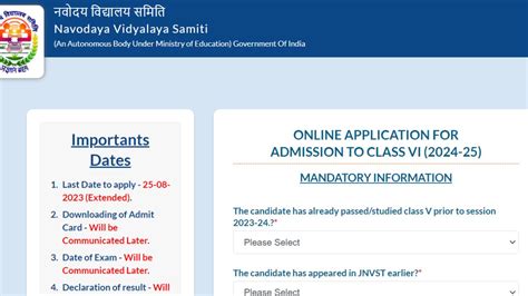 Nvs Class 6 Admission 2024 Application Window Closes Today At Navodaya