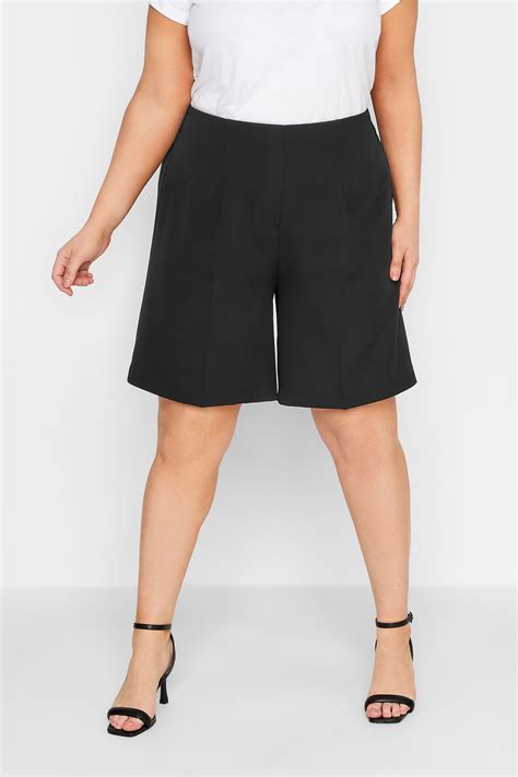 Yours Plus Size Curve Black Tailored Shorts Yours Clothing