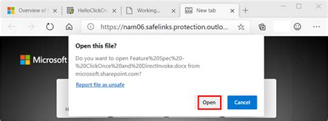 clickonce et directinvoke dans microsoft edge microsoft learn