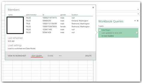 get data from facebook with excel 2013 power pivot and