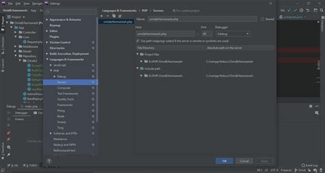 php how tell phpstorm debugger that my project has document root