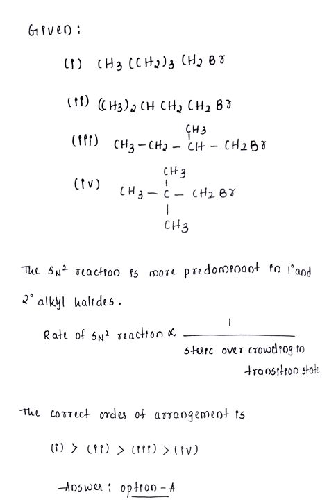 Arrange The Following Compounds In Order Of Their Reactivity Towards