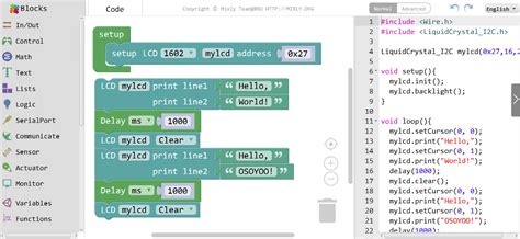 graphical programming tutorial for arduino i2c lcd1602