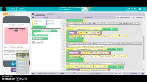 unit 4 lesson 11 quote maker app youtube