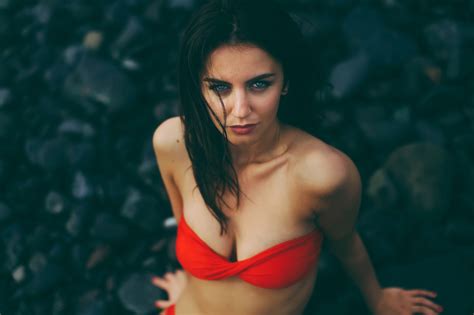 Aurela Skandaj Women Model Brunette Blue Eyes Looking At Viewer