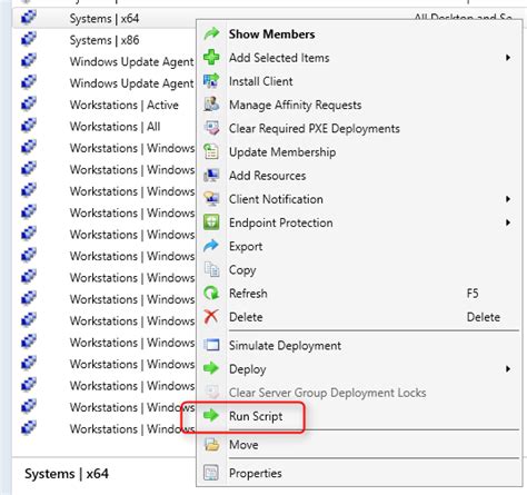 deploy powershell scripts using sccm 1706