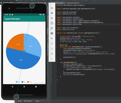 android why is anychart returning null object reference exception