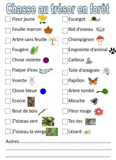 La Forêt… Le Partage Cest Classe…maternelle Chasses Au Trésor