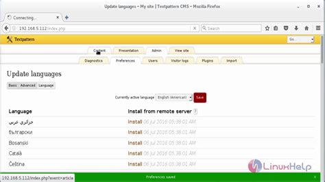 how to install textpattern cms in centos linuxhelp tutorials