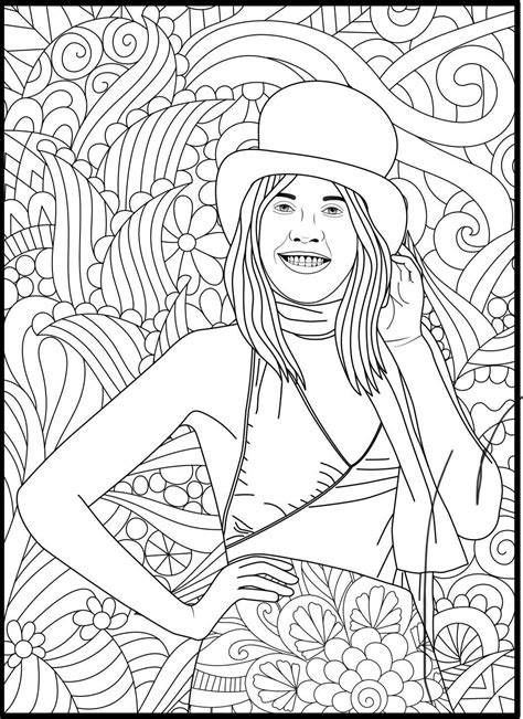 Adult Coloring Page Stevie Nicks Etsy
