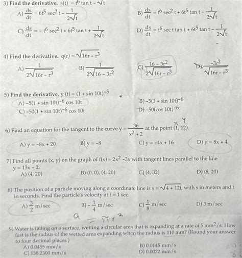 Solved 1 Find The Derivative Y X 12x−2−7x3 14x A