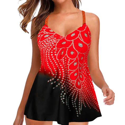 Two Piece Tankini Swimsuits For Women Tummy Control Bathing Suits Beach