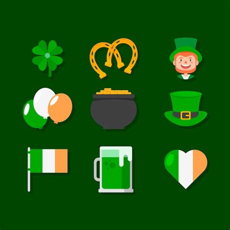 Free Vector Flat Design St Patricks Day Element Collection