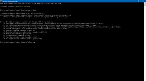 help error with running bot in command prompt · issue