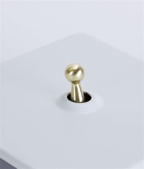 White Single Toggle Light Switch With Black Gold White Or Silver Toggle