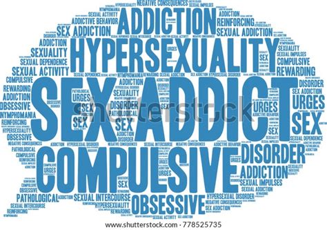 Sex Addict Word Cloud On White Stock Vector Royalty Free 778525735