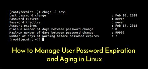 how to manage user password expiration and aging in linux