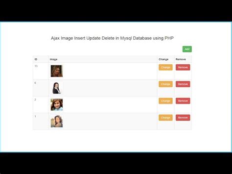 jsgrid inline table insert update delete using php ajax