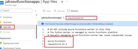azure function deployment of single python script and process of