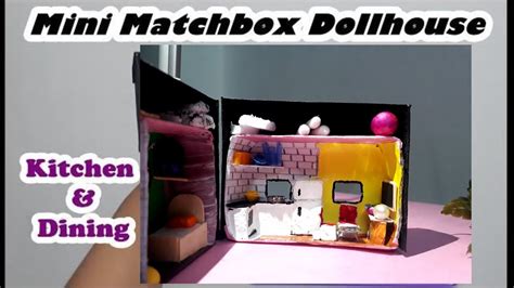 Mini Matchbox Dollhouse Kitchen And Dining Recycle Craft Youtube