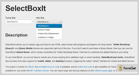 4 best jquery selectbox plugins free and paid formget