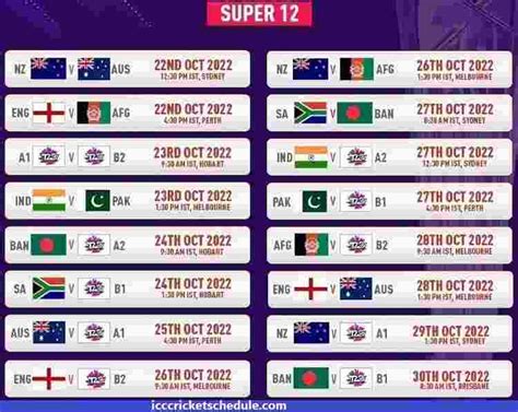 T20 2024 World Cup Schedule Time Table Enid Odelia