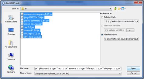 java i can t add epubcheck jar to my code in netbeans stack overflow