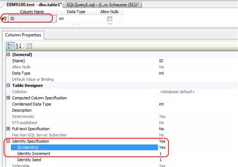 primary key can t set auto increment via sql server express