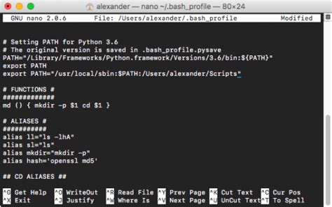 pro terminal commands editing bash profile apple gazette