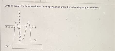 [solved] Write An Expression In Factored Form For The Polynomial Of