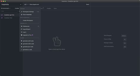 insomnia plugin codegen insomnia
