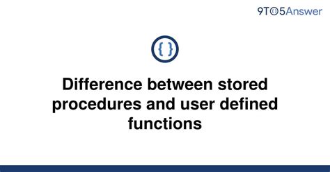 [solved] difference between stored procedures and user 9to5answer