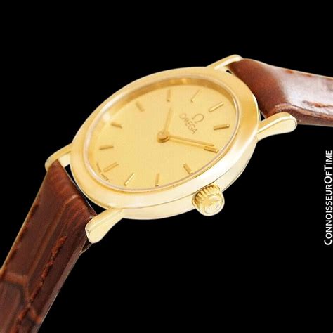 Omega De Ville Ladies Dress Quartz Watch 18k Gold Plated And Stainless