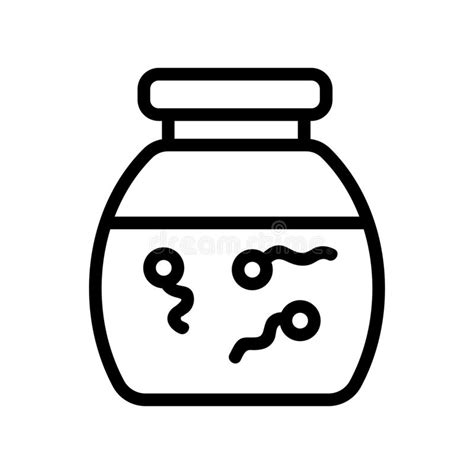 Sperm Icon Vector Isolated Contour Symbol Illustration Stock Vector