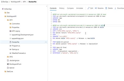 core microservice ci pipeline azure devops build error