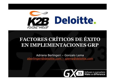 Factores Críticos De éxito En Implementaciones Grp Ppt