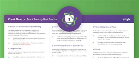 [discuss] 10 react security best practices dev community