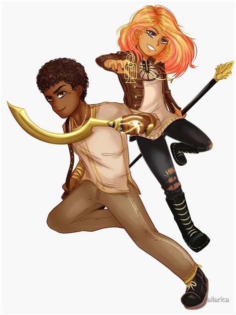 Carter And Sadie Kane Sticker By Allarica Percy Jackson Fan Art