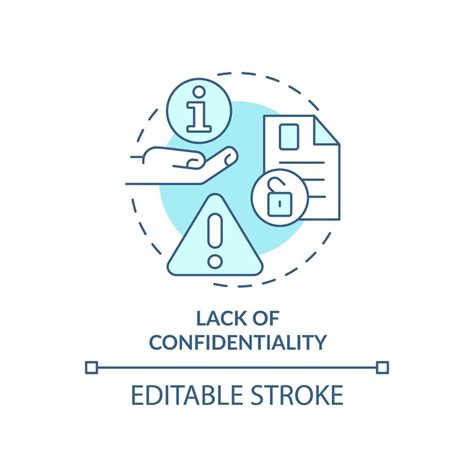 Lack Of Confidentiality Turquoise Concept Icon Cooperative Society
